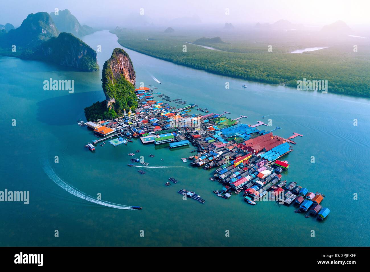 Aerial view of Panyee island in Phang Nga, Thailand Stock Photo - Alamy