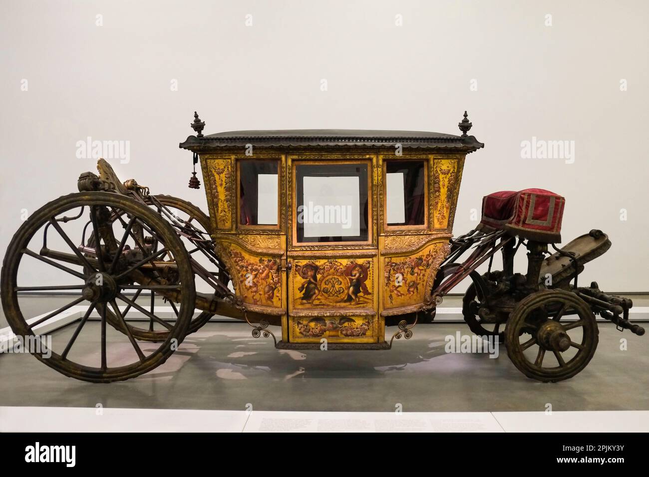 Lisbon, Portugal. Antique Royal coaches used by the monarchy in Lisbon ...