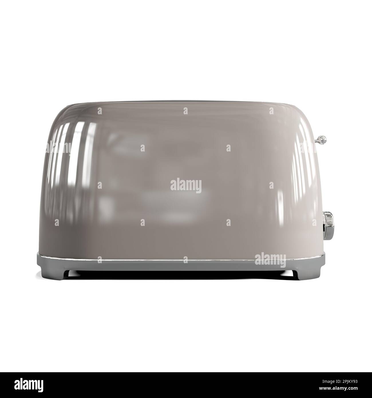 A 3d renderign of white kitchen toaster isolated on a white background ...