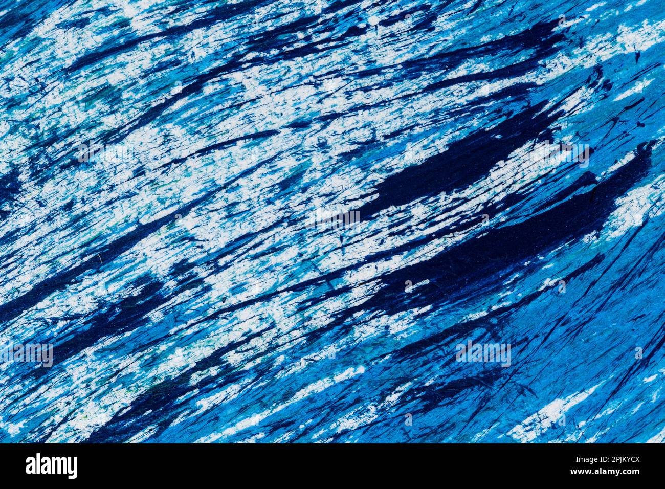 Bue paint texture background blue color on white paper. Brush stroke ...