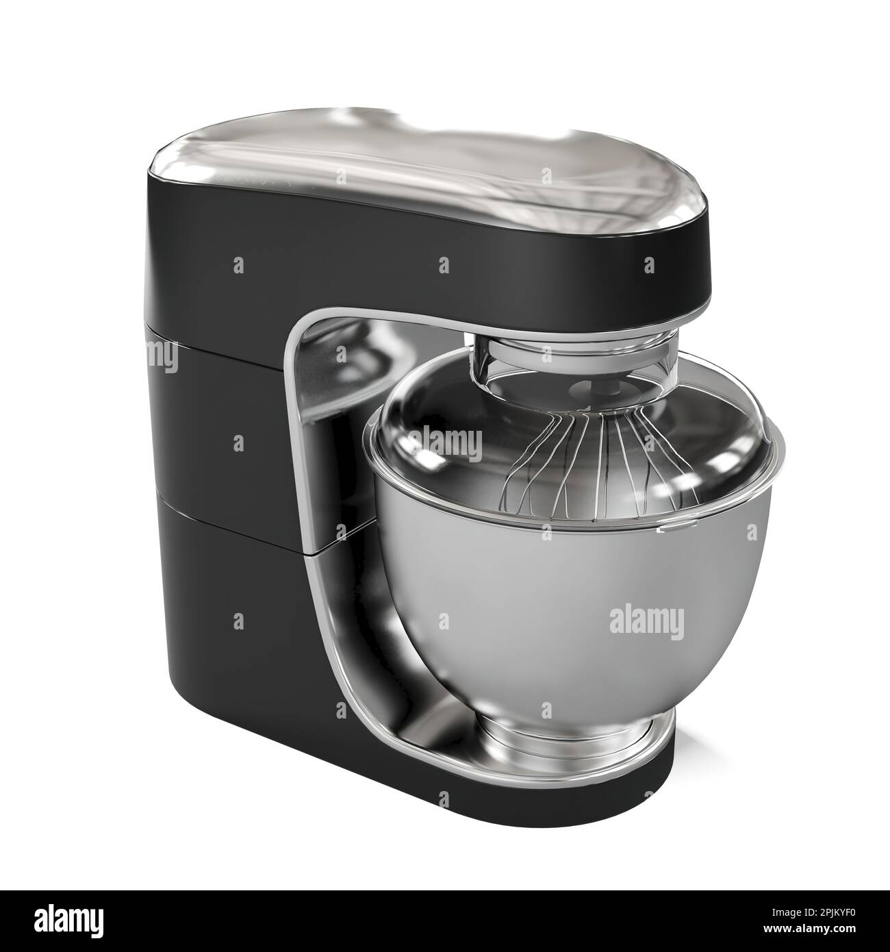 A 3d rendering of an electric dough mixer isolated on a white ...