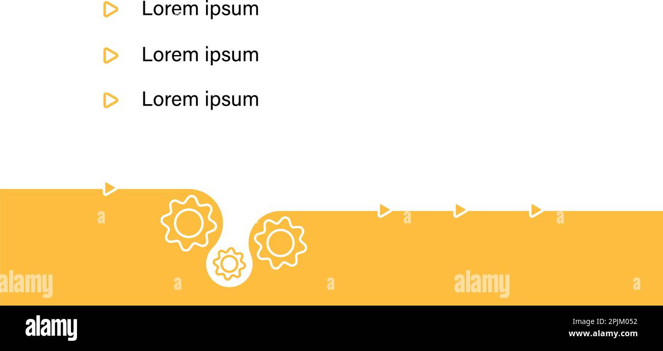 Infographics design elements. Presentation page template. Rotating cogs ...