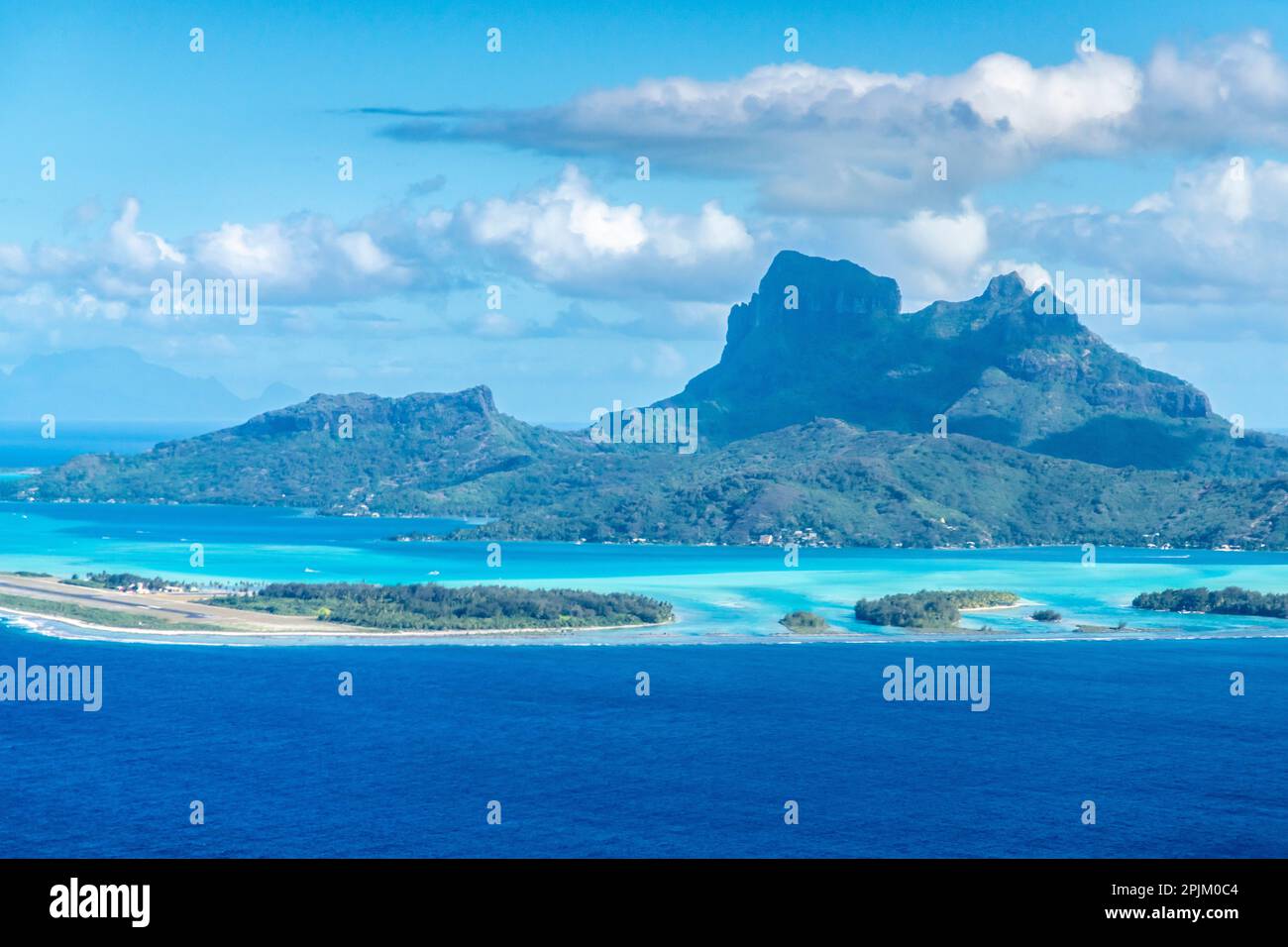 French Polynesia, Bora Bora. Aerial view of island Stock Photo - Alamy
