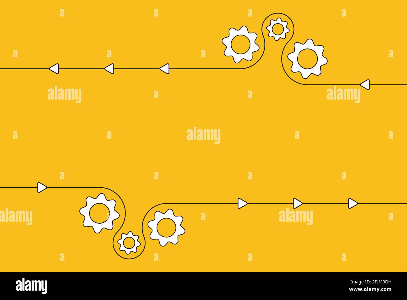 Infographics design elements. Rotating cogs or cogwheels as process ...