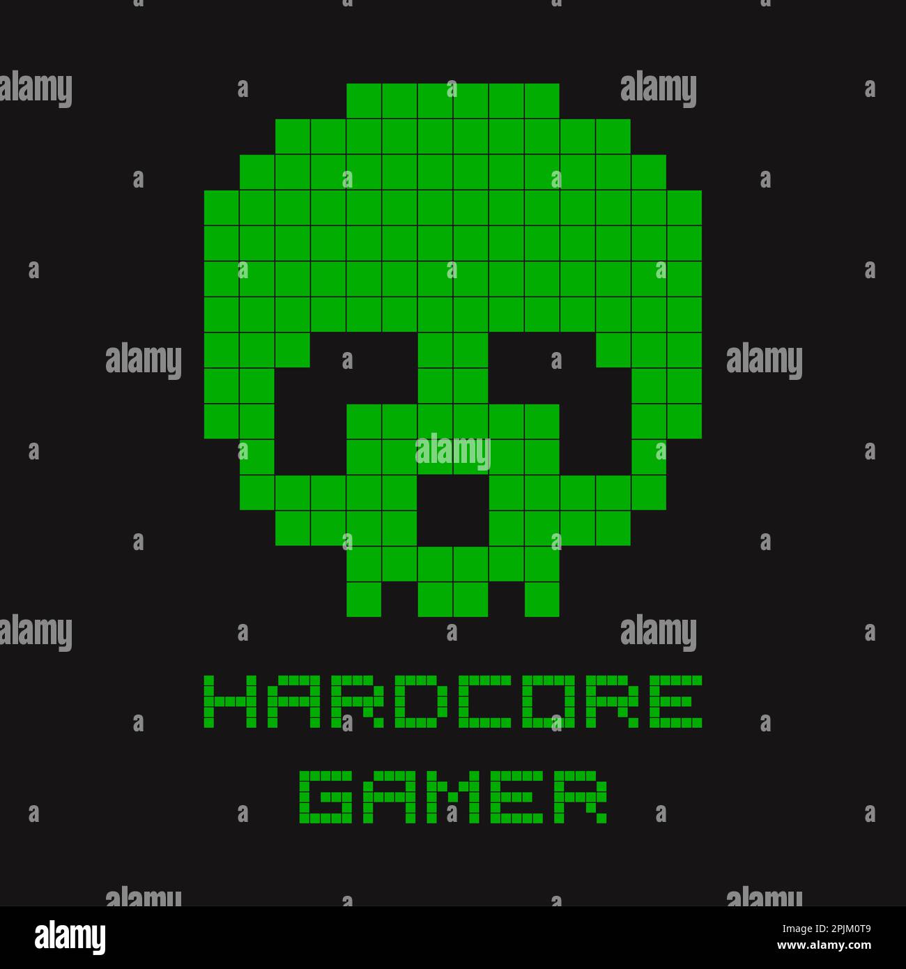 Old retro video game illustration. Teenager T-shirt print with pixel ...