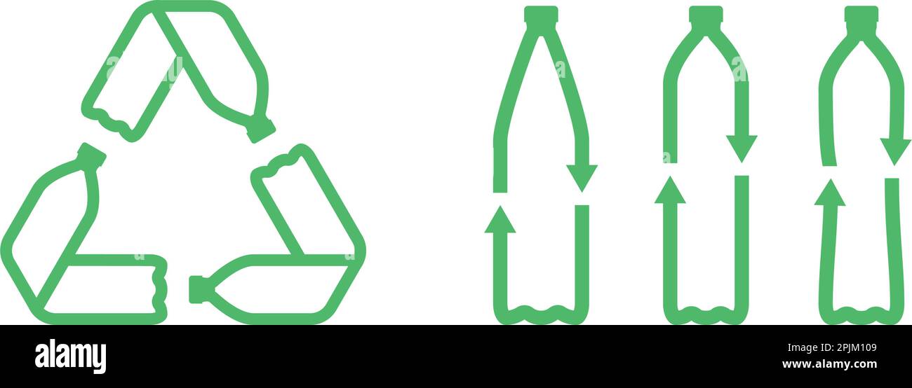 Pet bottles form mobius loop or recycling symbol with arrows. Eco pet ...