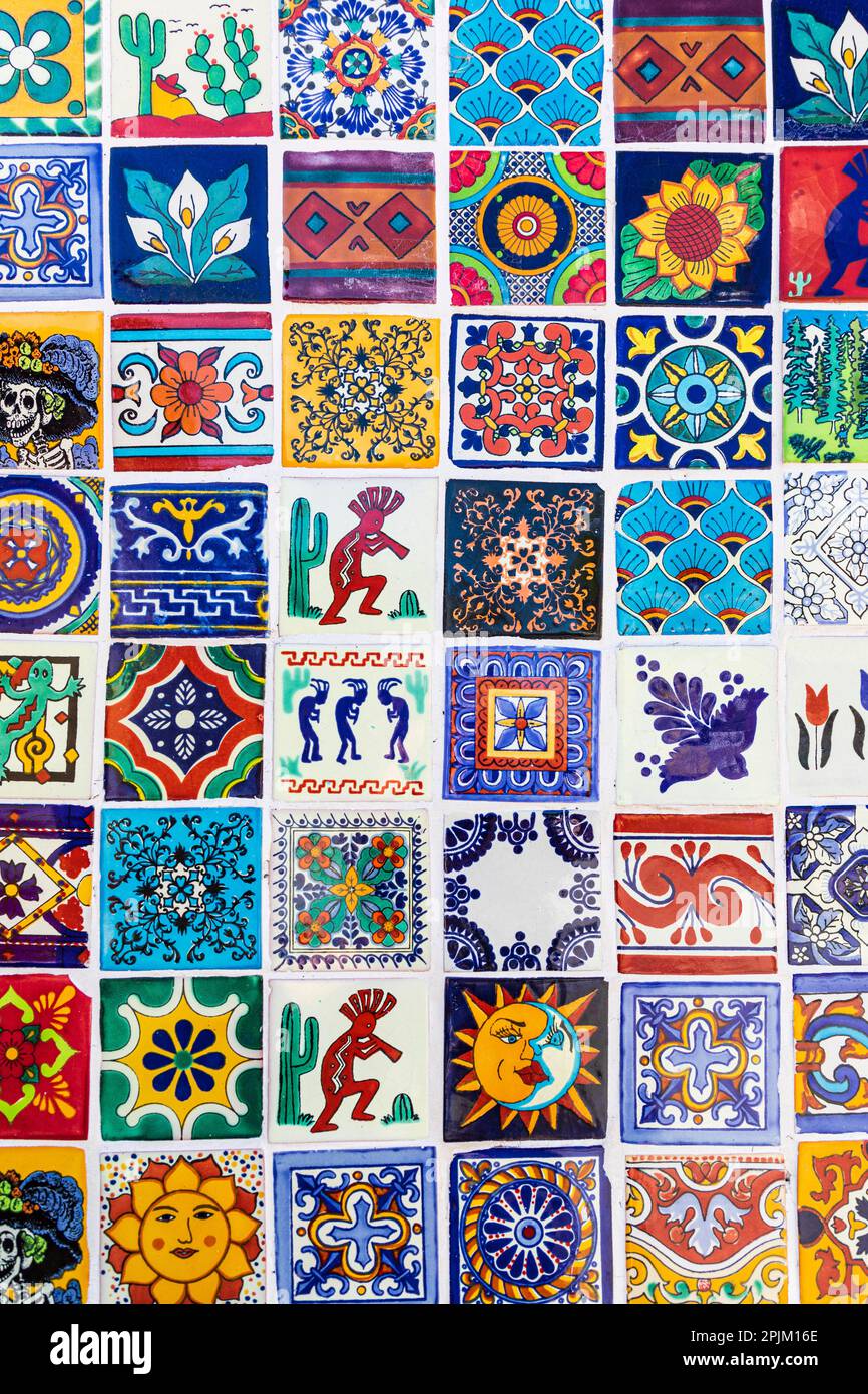 Todos Santos, Baja California Sur, Mexico. Decorative Mexican tiles ...