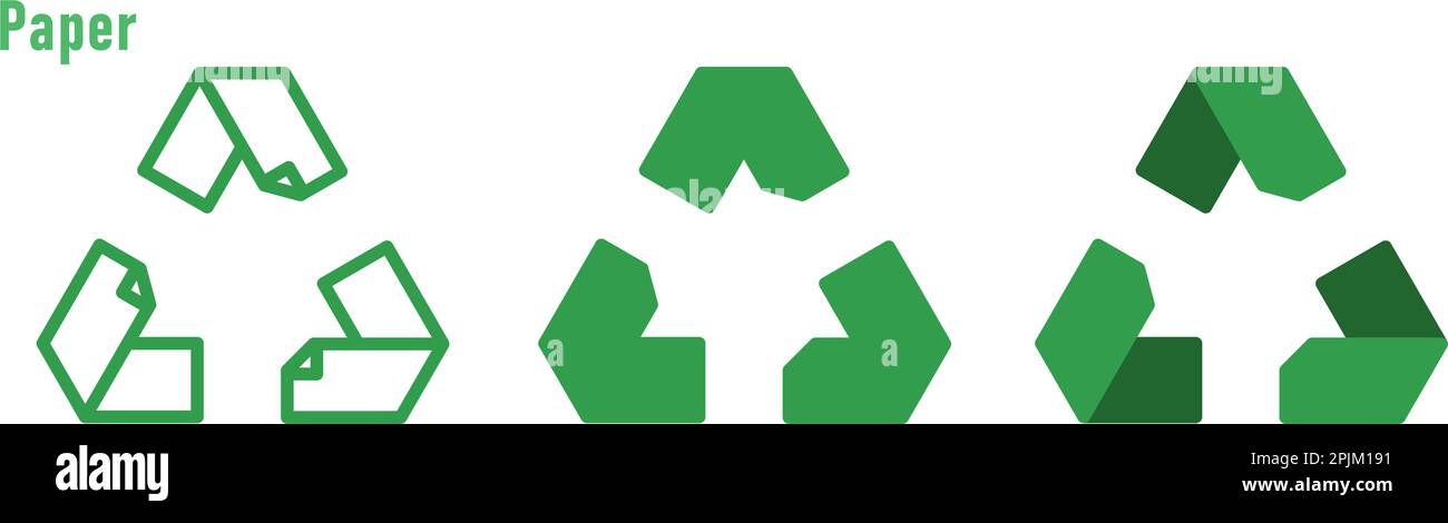 Paper sheets form mobius loop or recycle symbol with arrows. Paper use ...