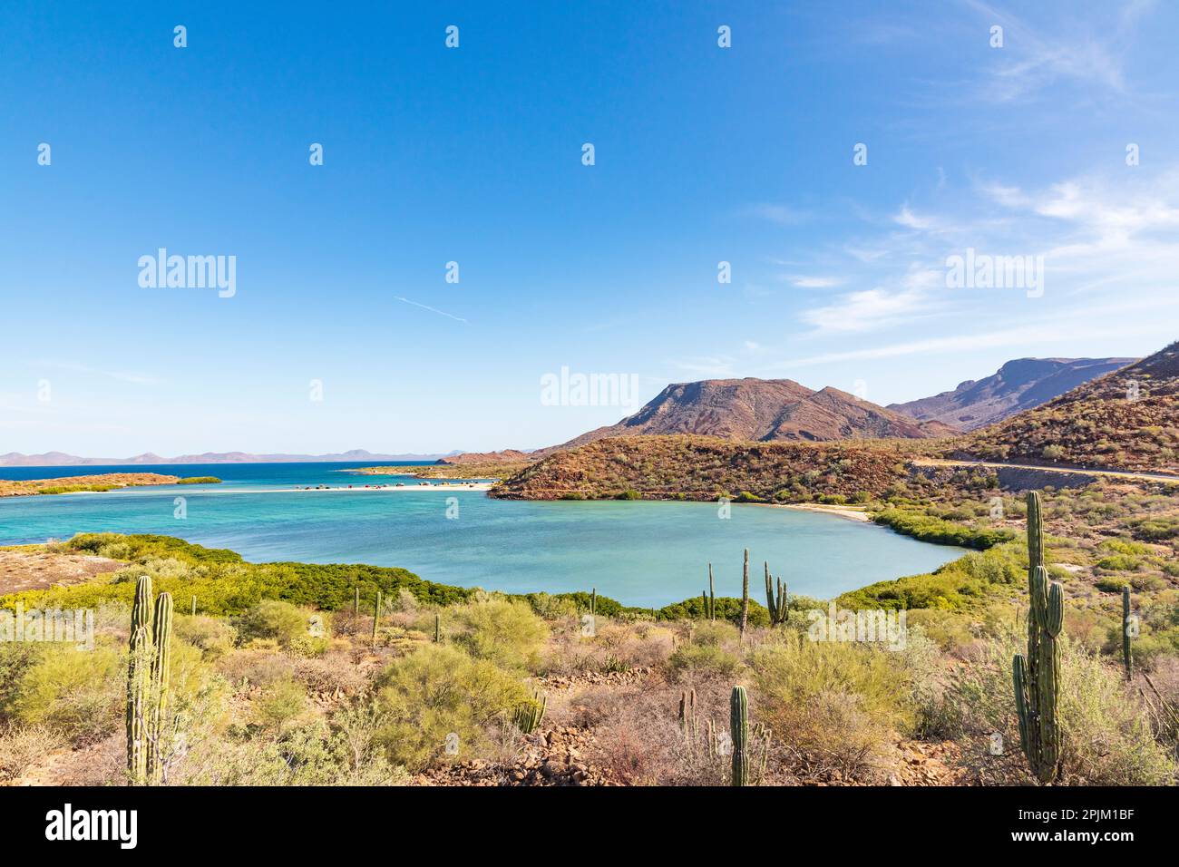 Playa el Requeson, Mulege, Baja California Sur, Mexico. A small desert ...