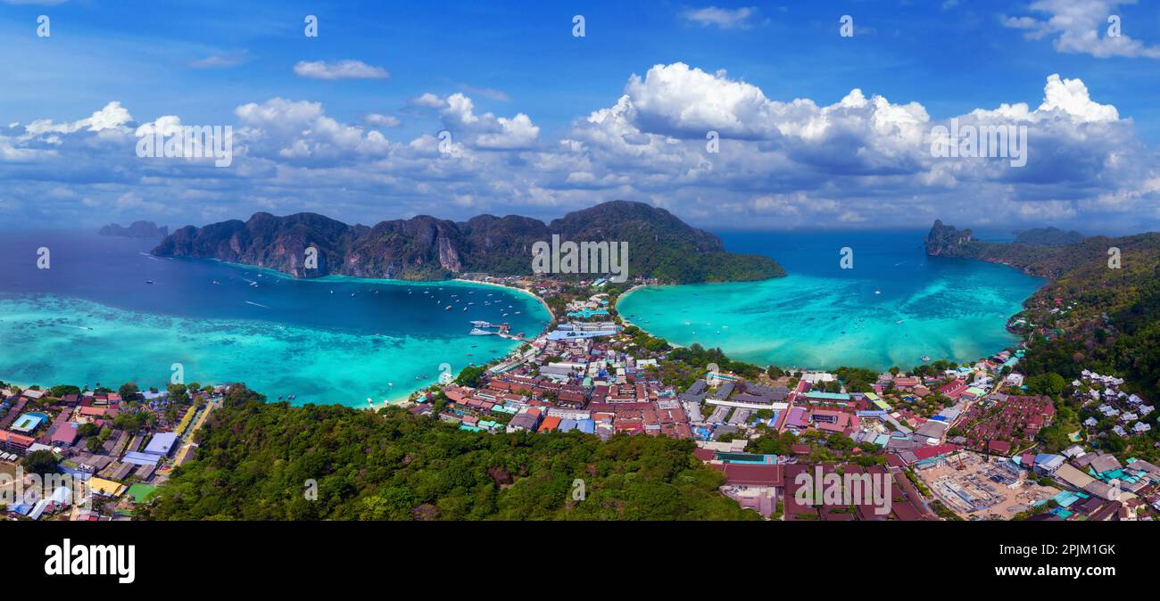 Panorama of phi phi island hi-res stock photography and images - Alamy