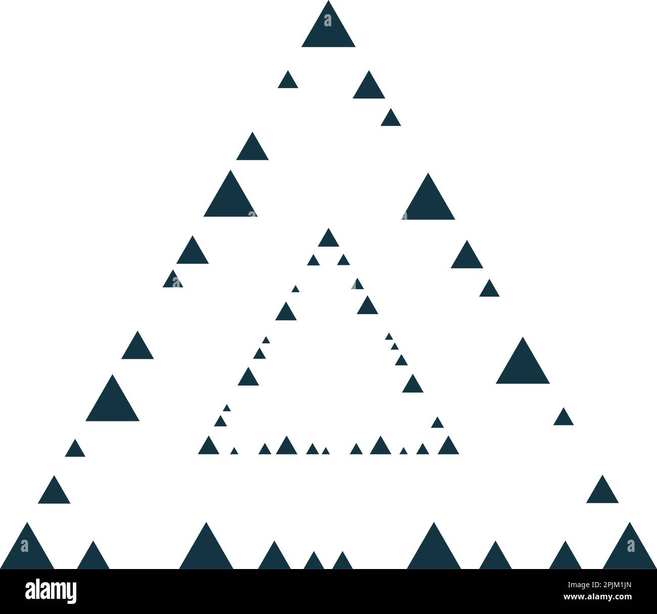 Triangle geometric frames or borders that formed by triangle shapes. Applicable for posters ...