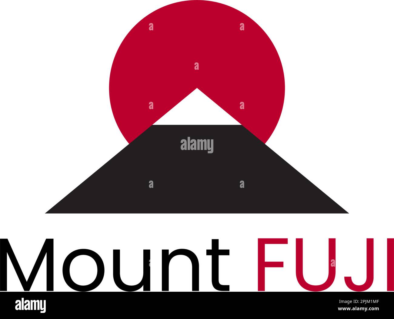 Japan Mount Fuji, Fuji-san, Fujiyama logo. Minimalist minimal design ...
