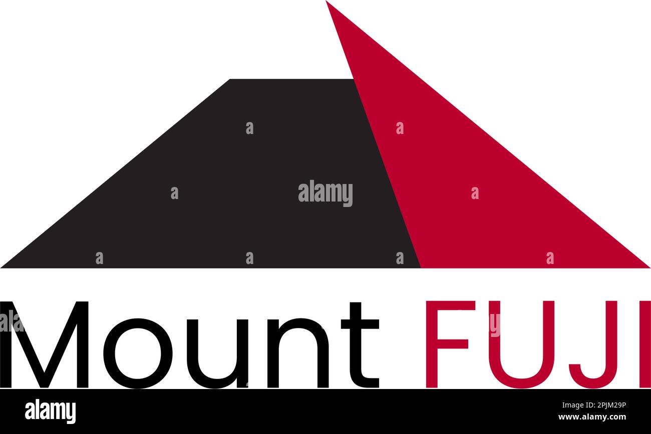 Japan Mount Fuji, Fuji-san, Fujiyama logo. Minimalist minimal design ...