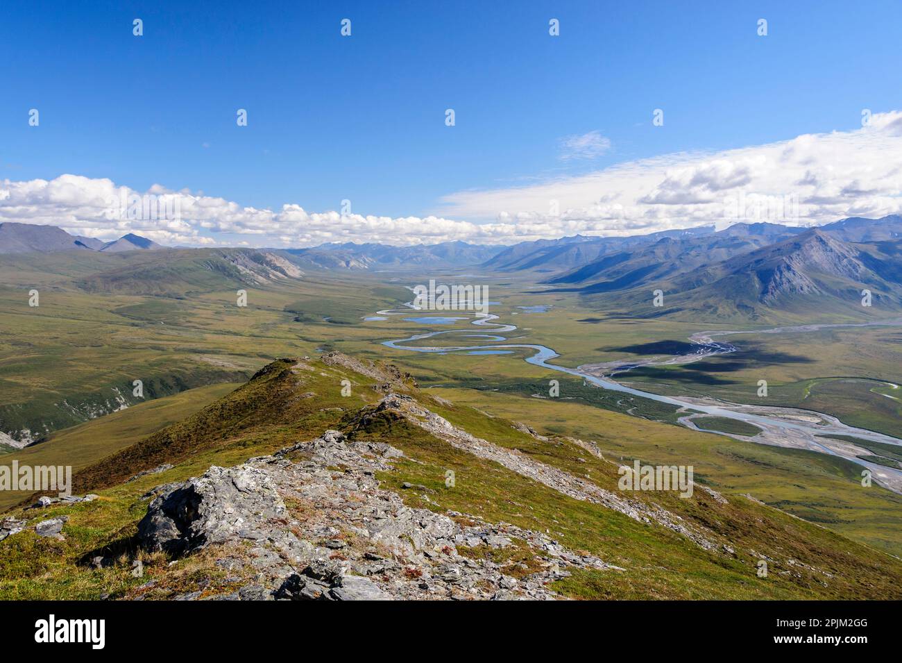 USA, Alaska, Gates of the Arctic National Park. Arctic tundra landscape ...