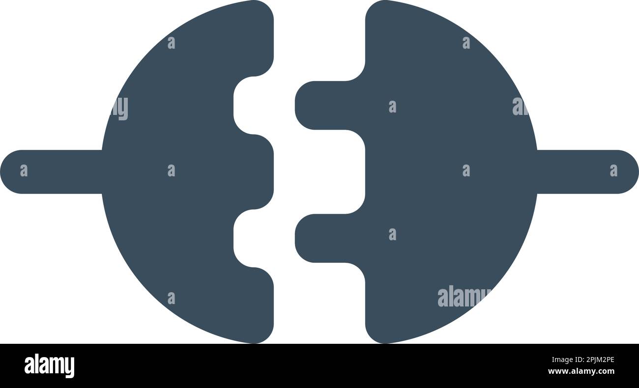 Plug and power socket outlets icon, sign, symbol. Connection ...