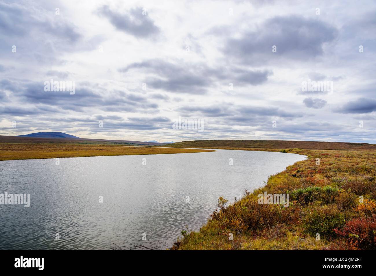 USA, Alaska, Noatak National Preserve, Noatak River. Autumn colors ...