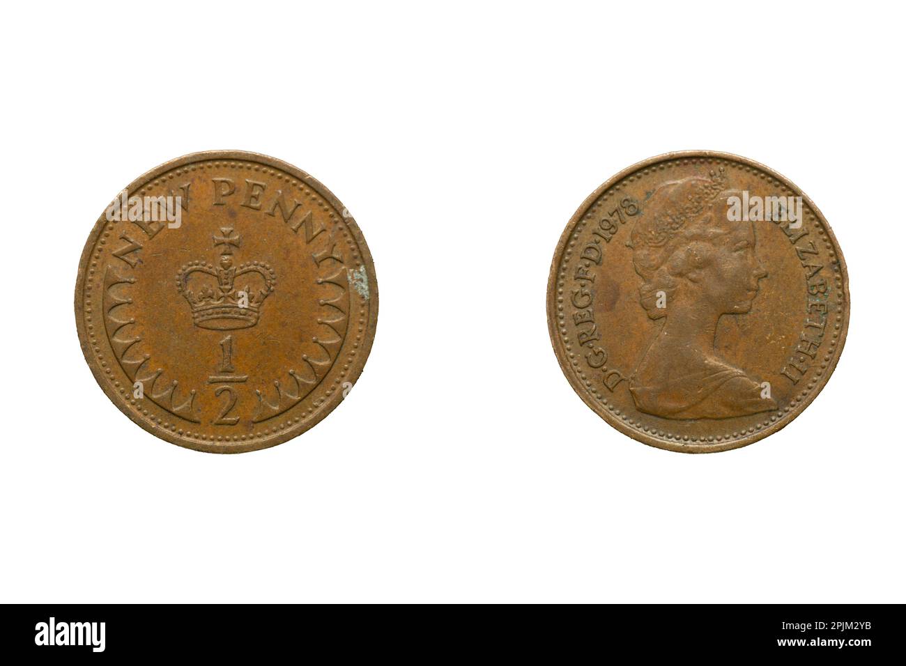 1-2 new penny front and back Stock Photo - Alamy