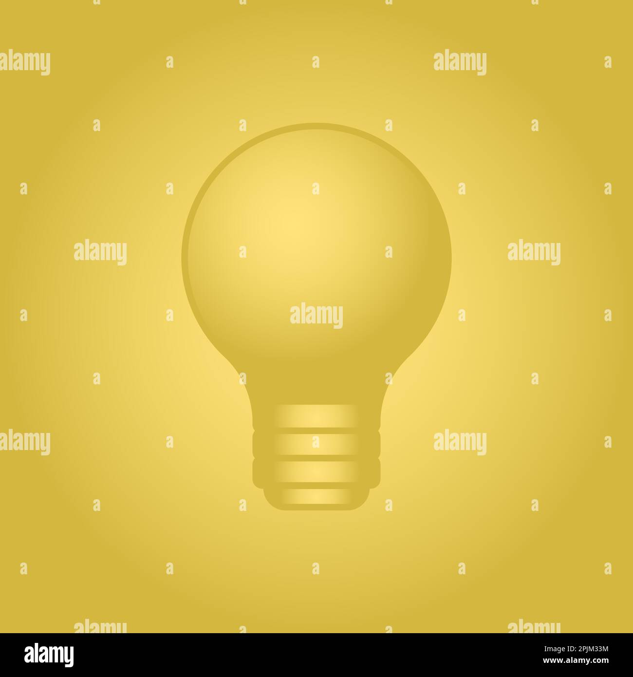 Realistic golden icon on white isolated background. Light bulb symbol ...