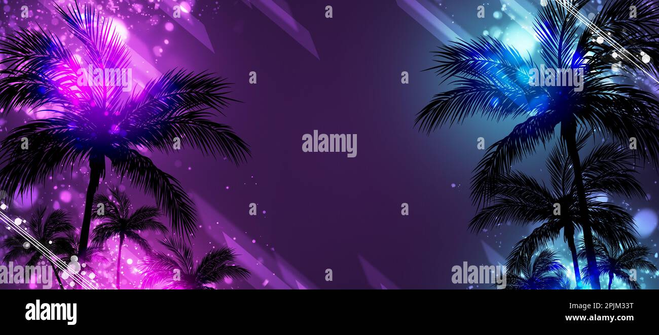 Neon 80s beach hi-res stock photography and images - Alamy