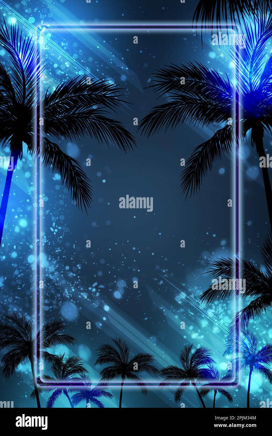 Neon 80s beach hi-res stock photography and images - Alamy