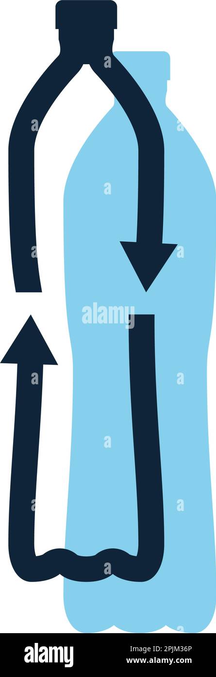 Plastic pet bottle form recycling symbol with arrows. Eco material ...