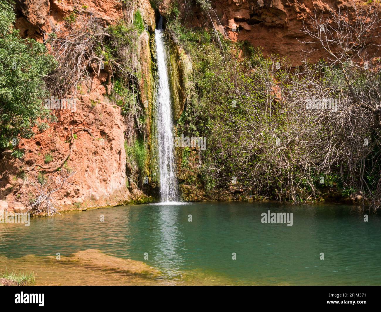 Queda do Vigario Falls Alte Algarve Portugal EU fall 24m over cliffs ...