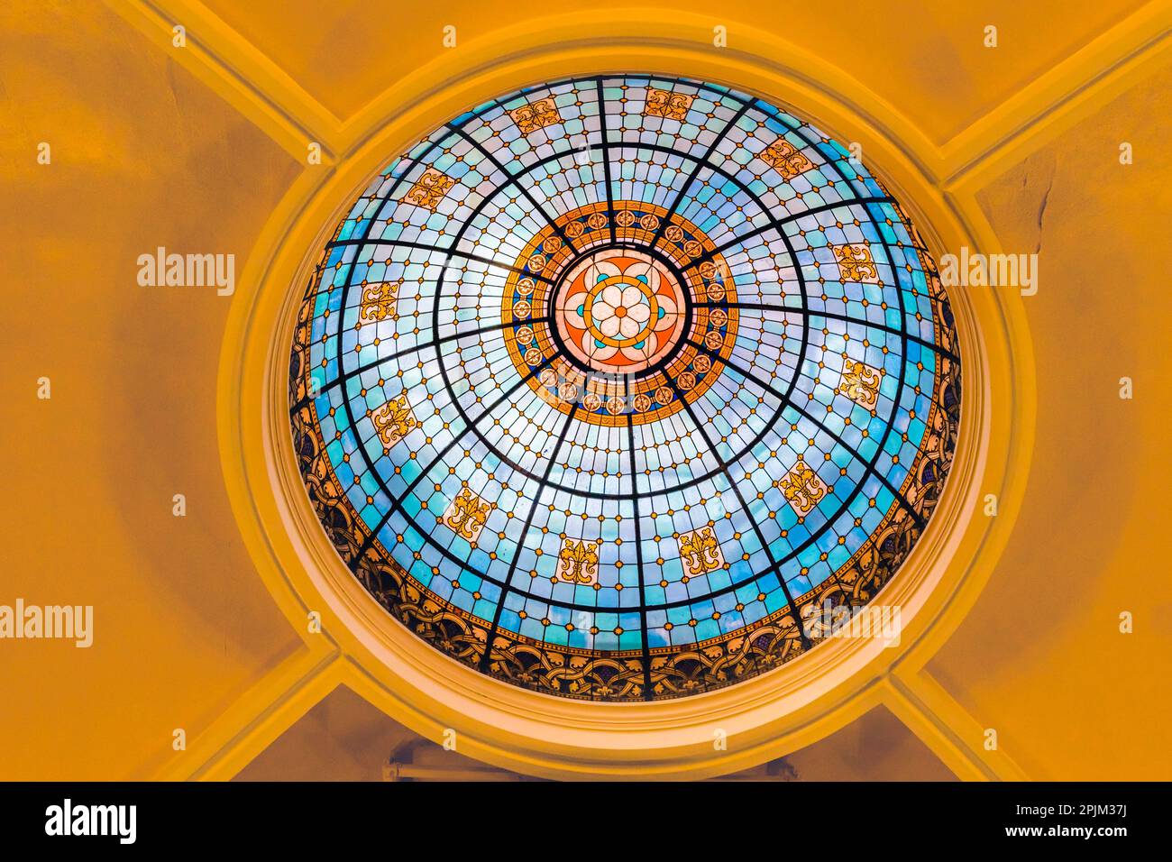 Dome stained glass, Phoenix, Arizona. Founded 1881, rebuilt stained ...