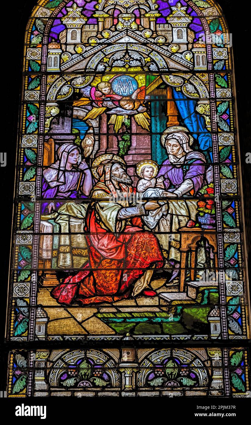 Stained glass, Phoenix, Arizona. Founded 1881, rebuilt stained glass ...