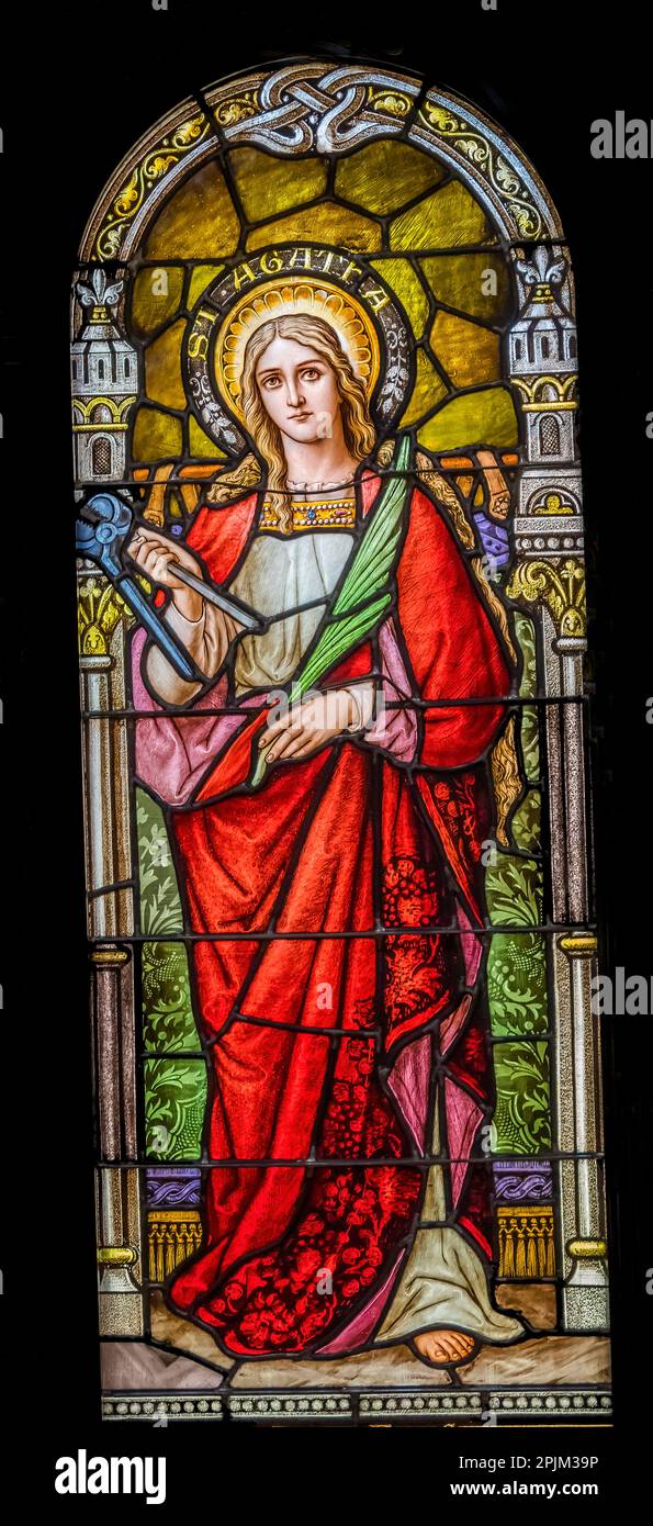 Saint Agatha Stained Glass Phoenix Arizona Saint Agatha Was Early