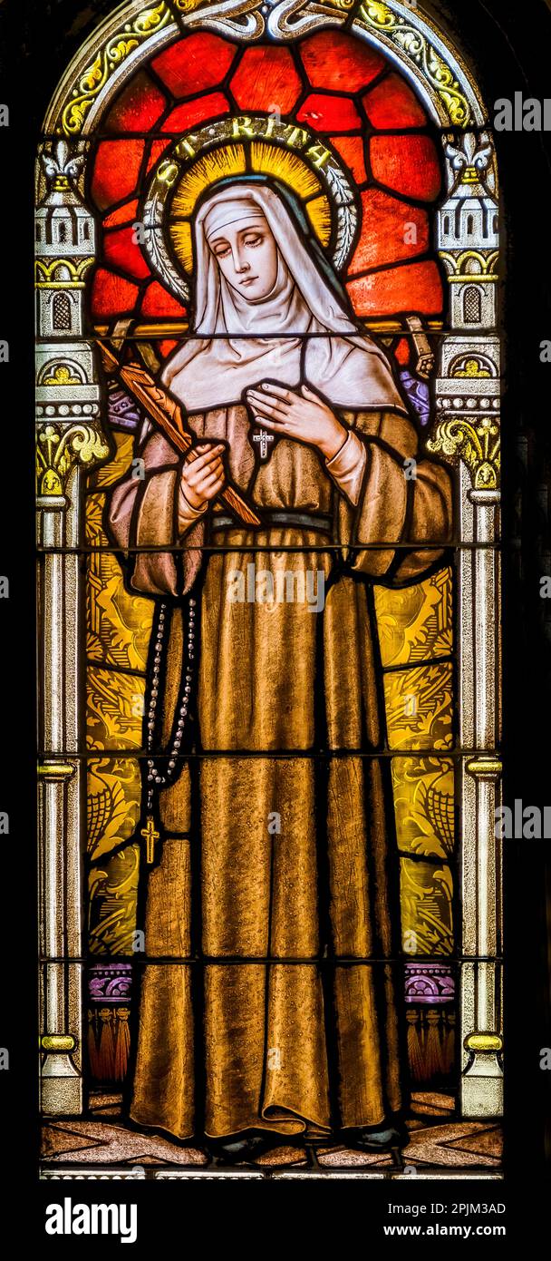 Saint Rita stained glass, Phoenix, Arizona. Italian Saint 1400's ...