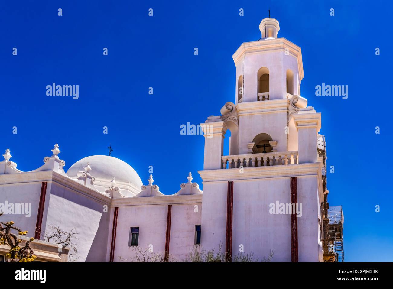 Towers, San Xavier del Bac Mission, Tucson, Arizona. Founded 1692 ...