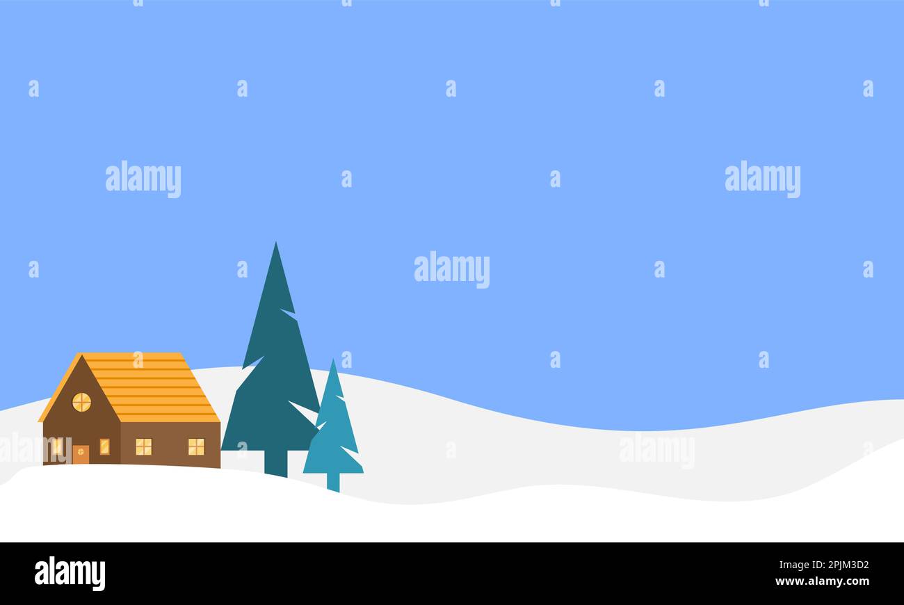 Snowscape panorama Stock Vector Images - Alamy