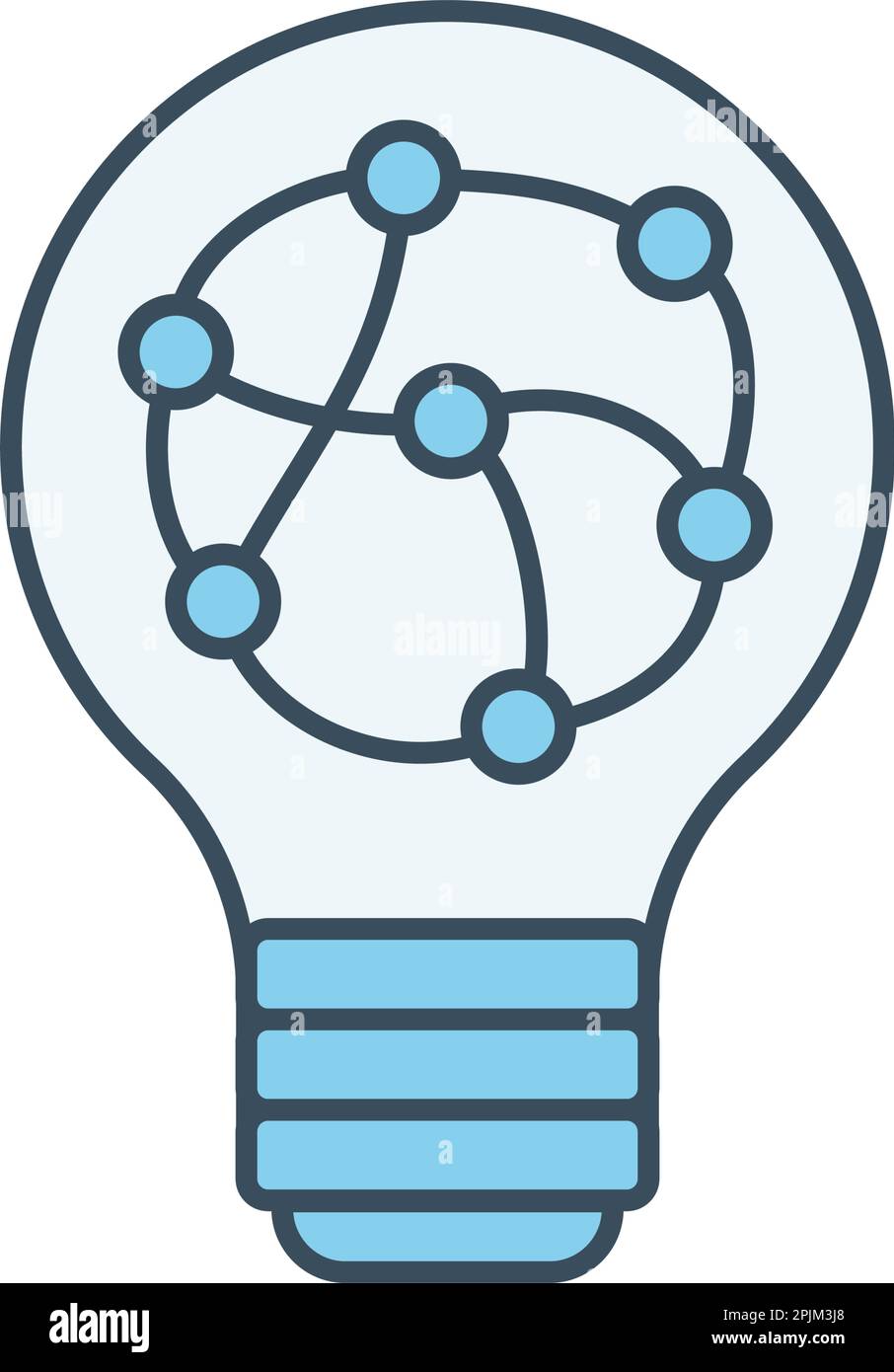 Line icon on white isolated background. Artificial intelligence ...