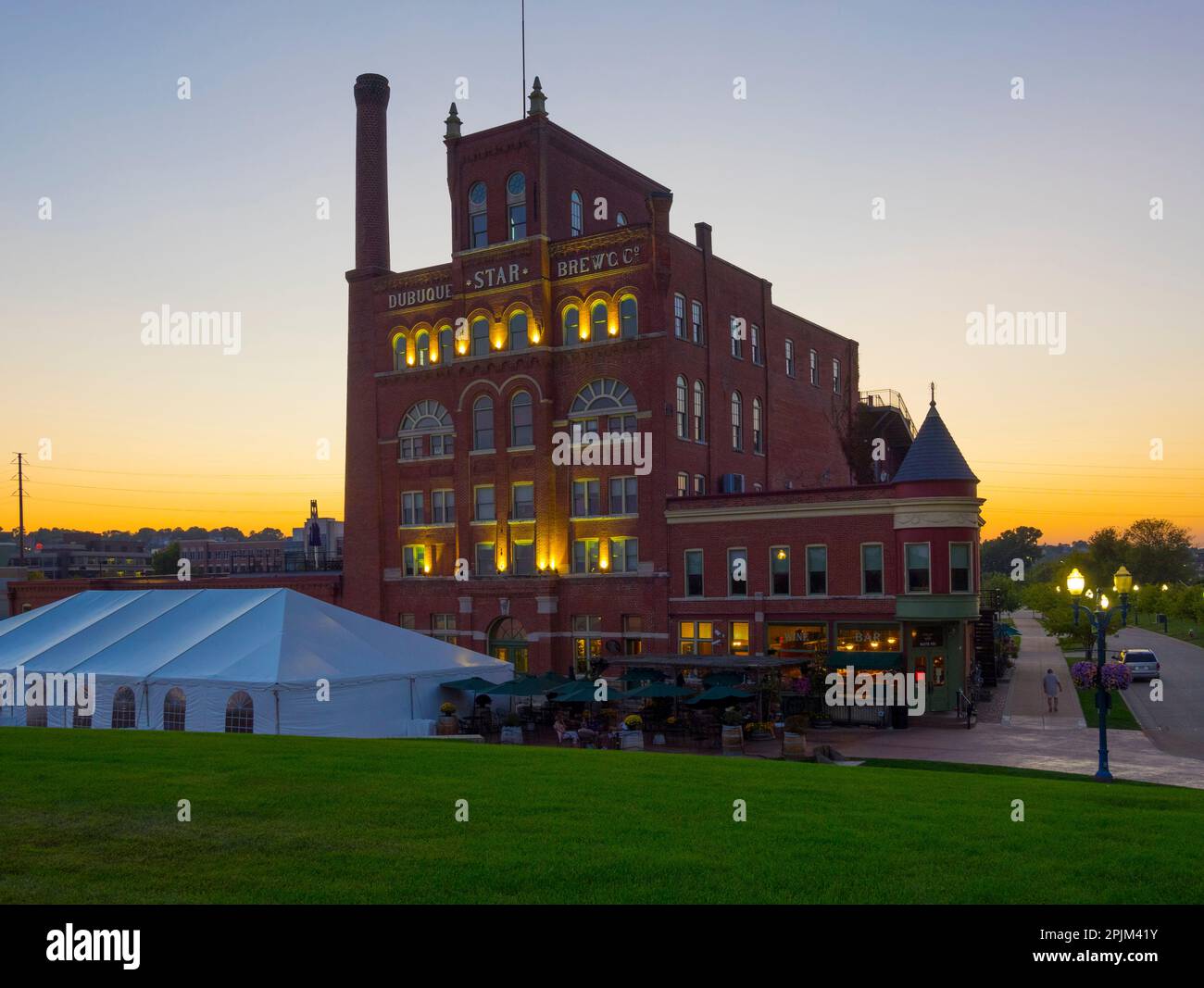 Iowa, Dubuque. Star Brewery Complex (Romanesque style), built in 1898 ...