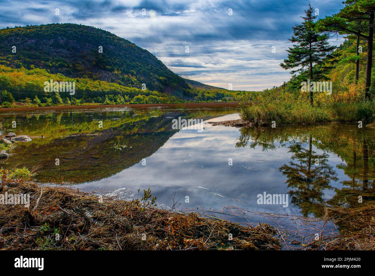 Bubble Pond part of Acadia National Park in Maine Stock Photo - Alamy