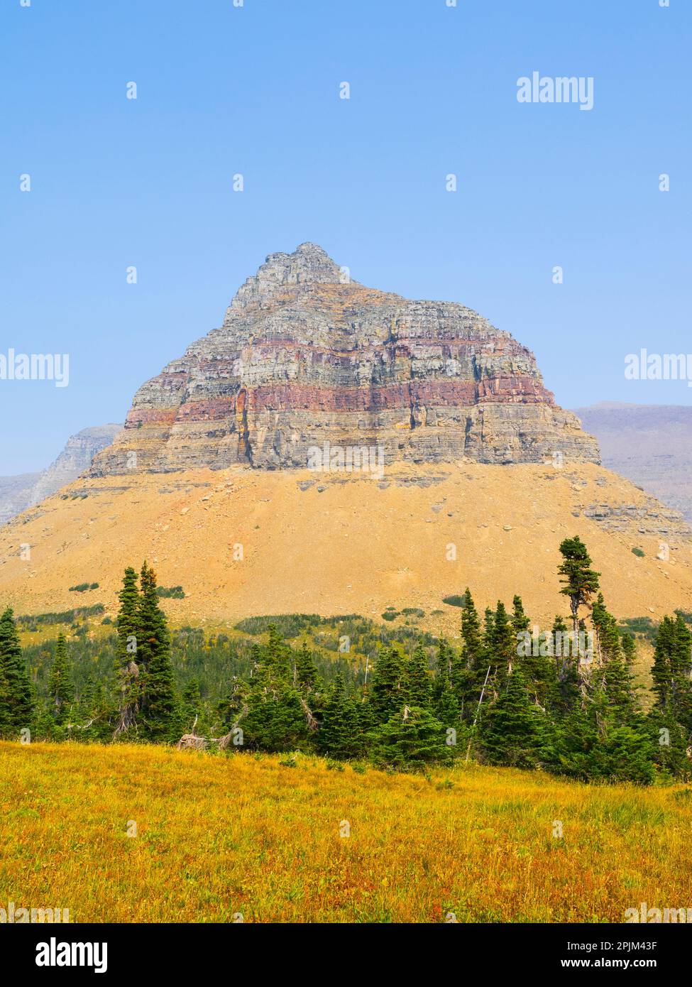Montana, Glacier National Park. Piegan Mountain, view from Logan Pass ...