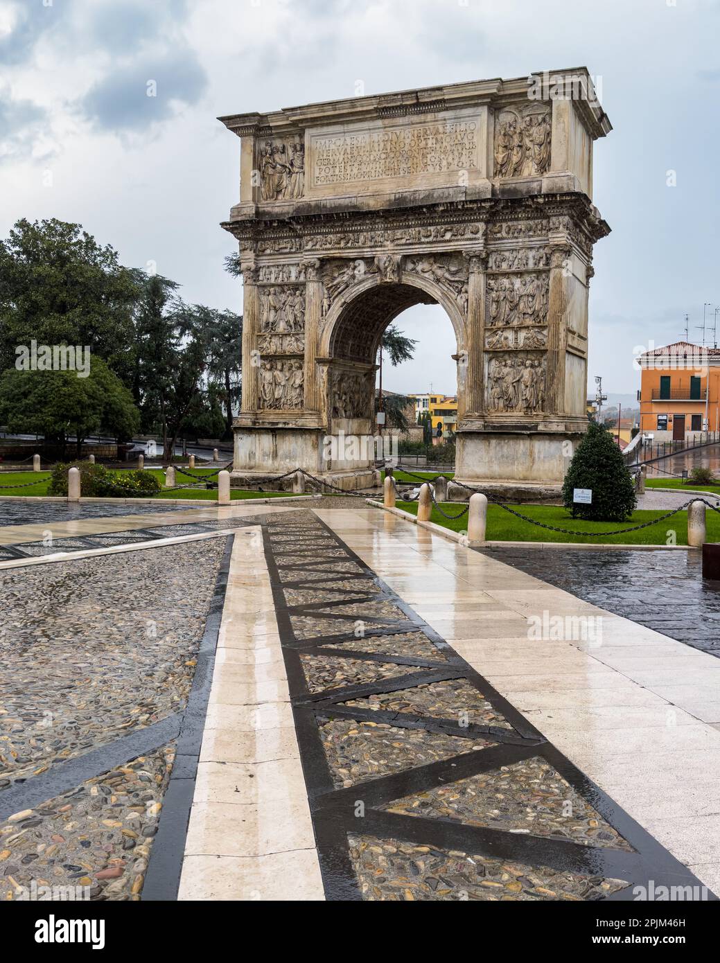 The Arch of Trajan in Benevento, the most famous landmark of the city ...