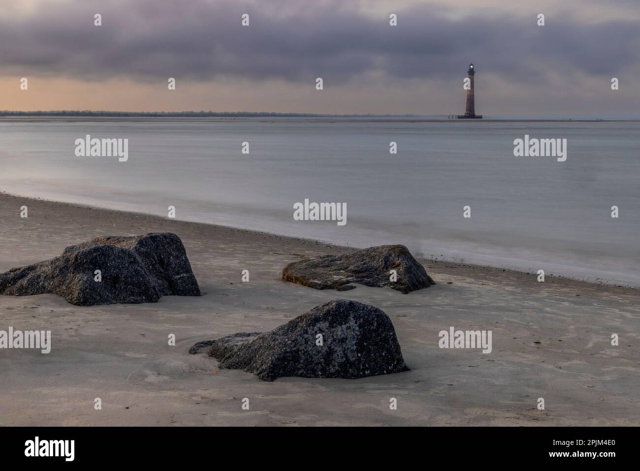 USA, South Carolina, Charleston. Folly Beach and Morris Island ...