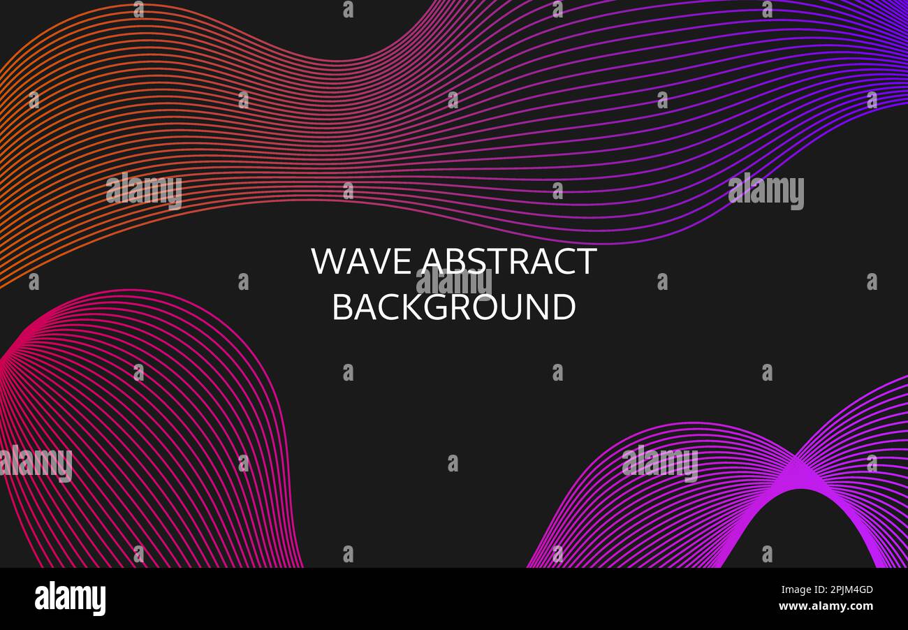 Elegant line art background. Abstract line art background. Wave ...