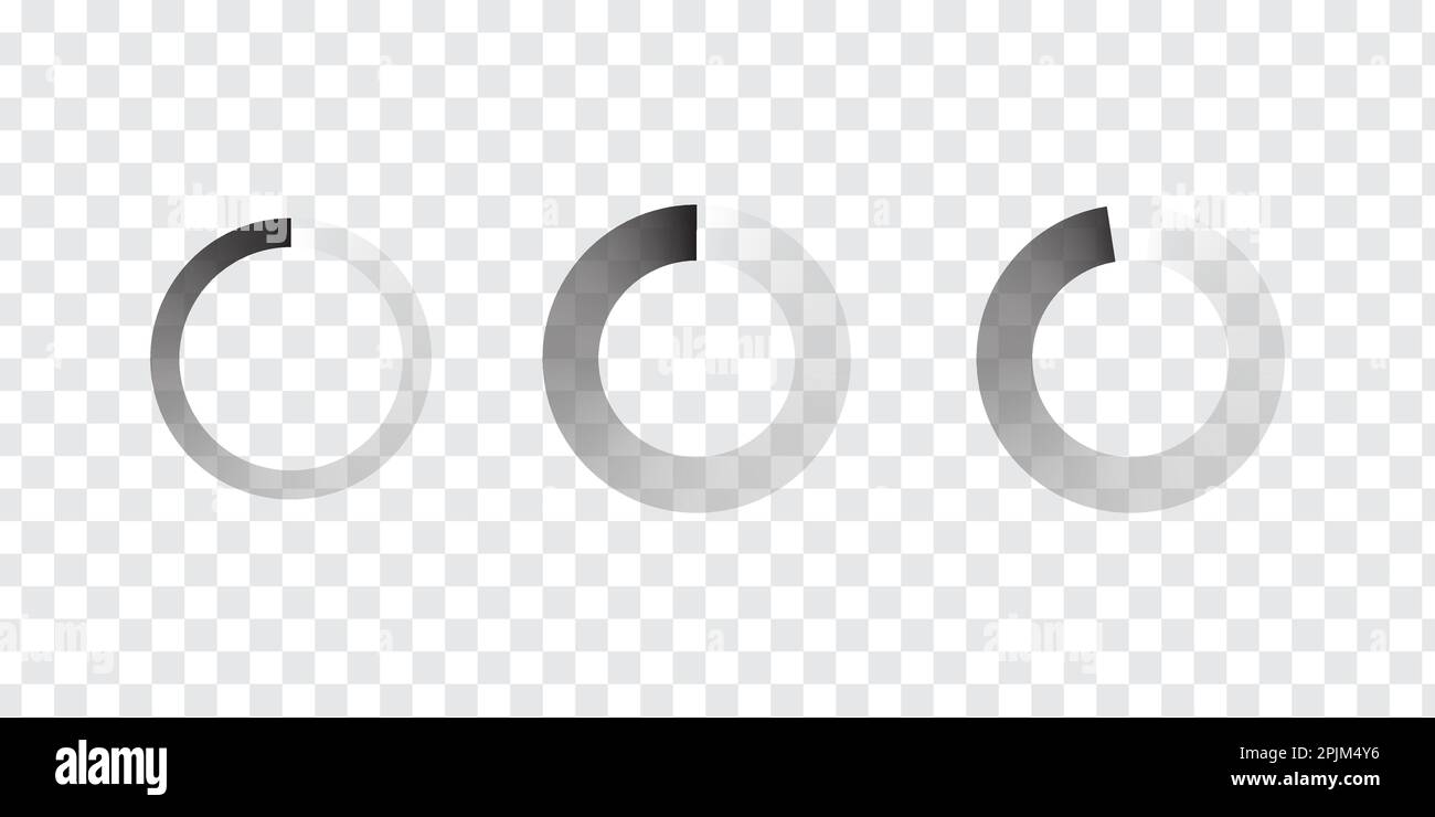 Circle progress bar loader. Round cyclic bar icon. Applicable as upload ...