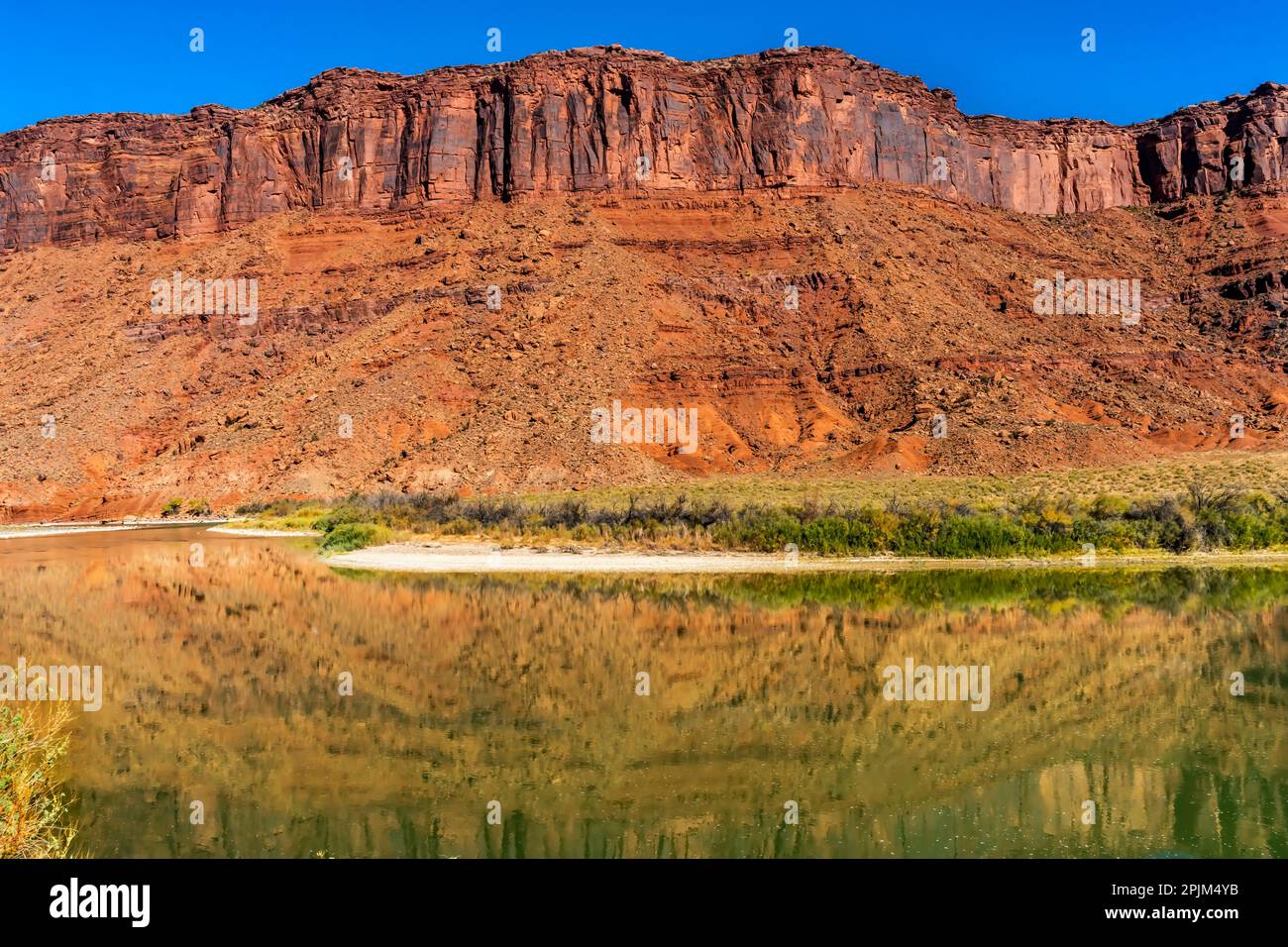 Sandy beach river access. Colorado River, Moab, Utah Stock Photo - Alamy