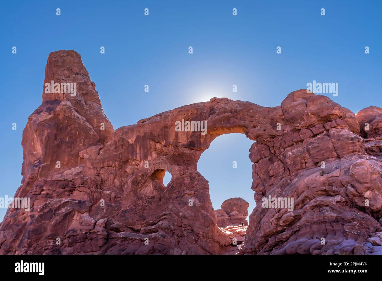 Turret Arch, Windows Section, Arches National Park, Moab, Utah Stock ...