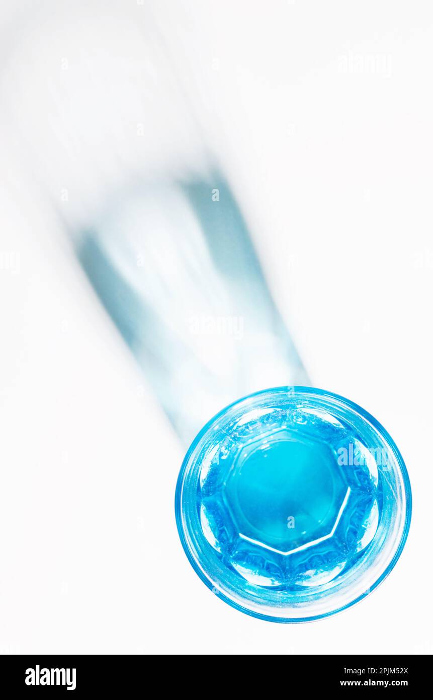 A Glass with Water and Sharp Shadows, Caustic Effect as Light Passes ...