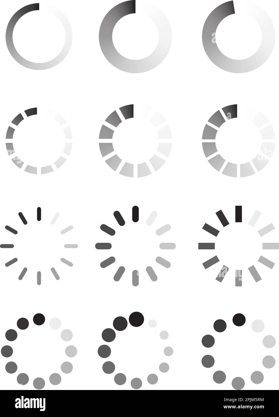 Circle progress bar loader. Round cyclic bar icon. Applicable as upload ...