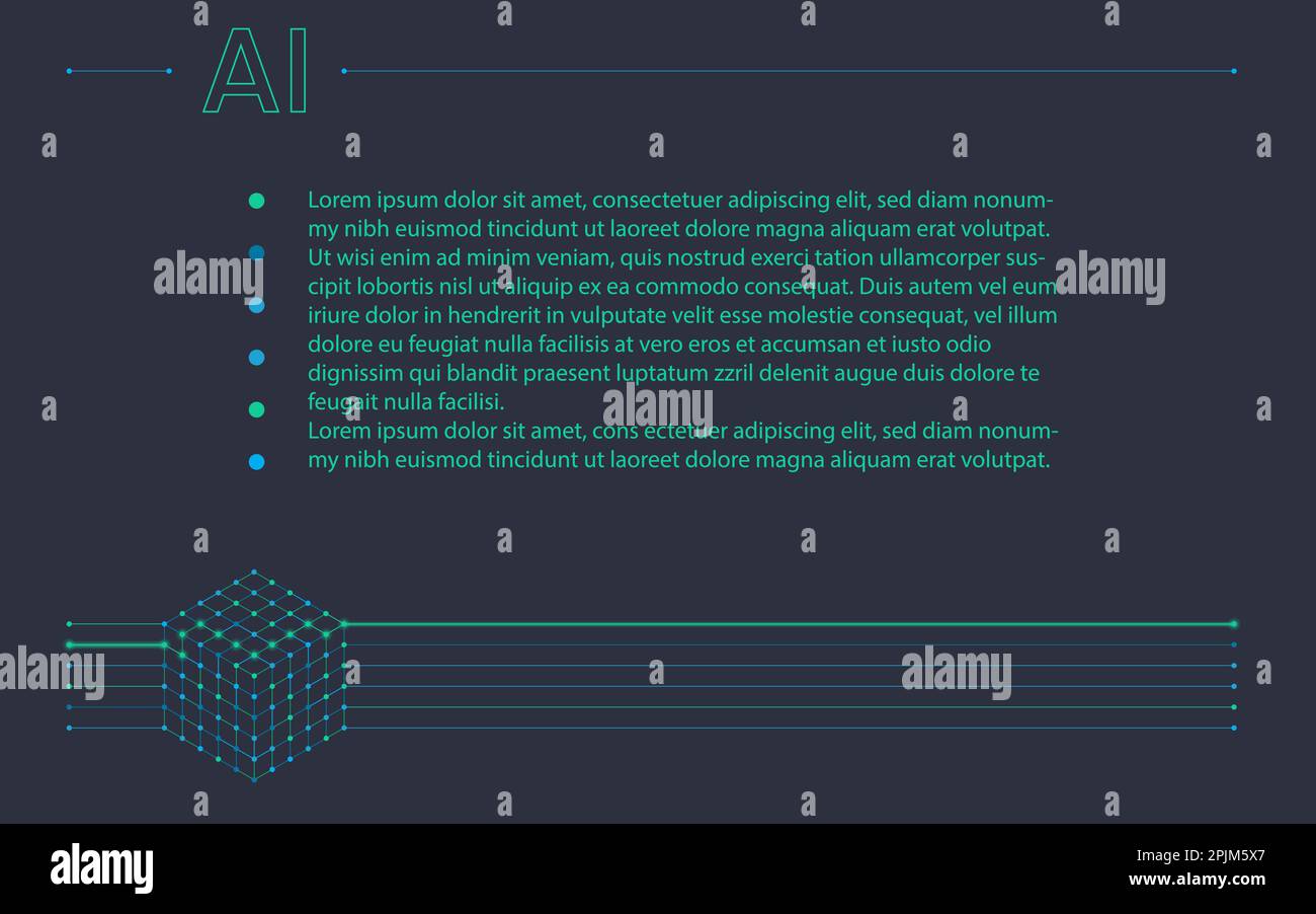 AI, artificial intelligence or machine learning infographics elements ...