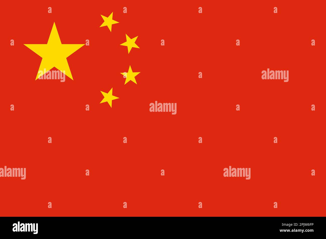 Five starred red Flag of China. National flag of the People's Republic ...