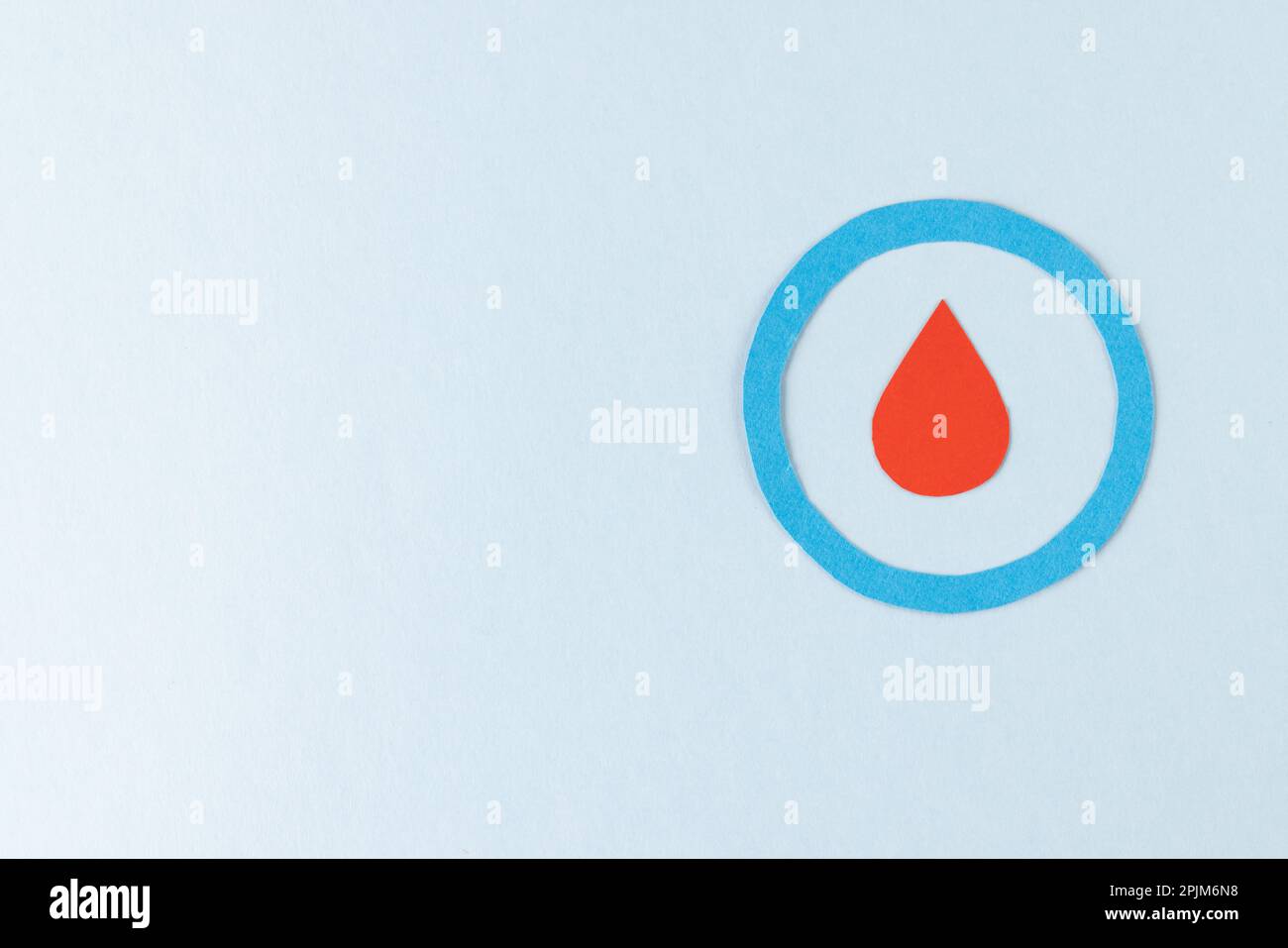 Blood drop in blue ring on blue background with copy space Stock Photo ...