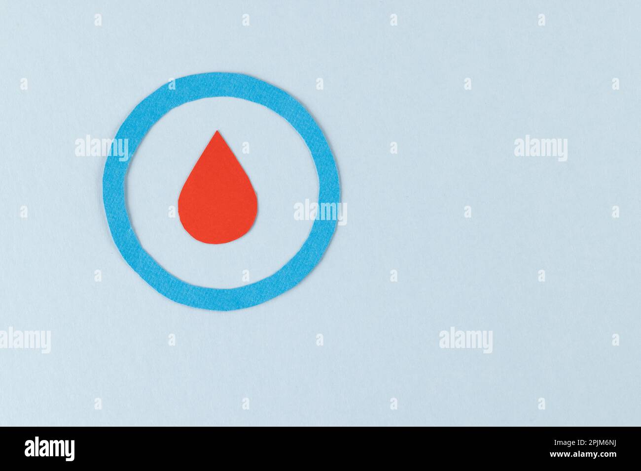 Blood drop in blue ring on blue background with copy space Stock Photo ...