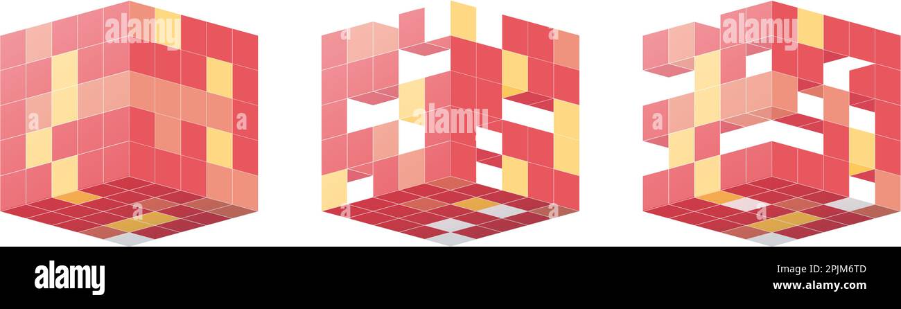 Cube in 3d projection. Geometric design pattern concept for banners ...
