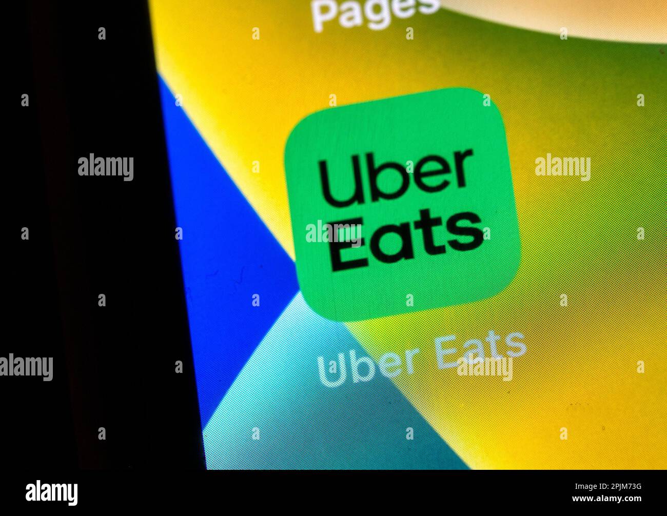 uber eats app Stock Photo - Alamy